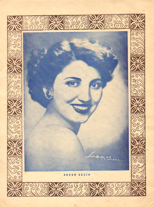 SEZER SEZİN yıldızlar albümü POSTER 1954 - DİPSAHAF PLAK